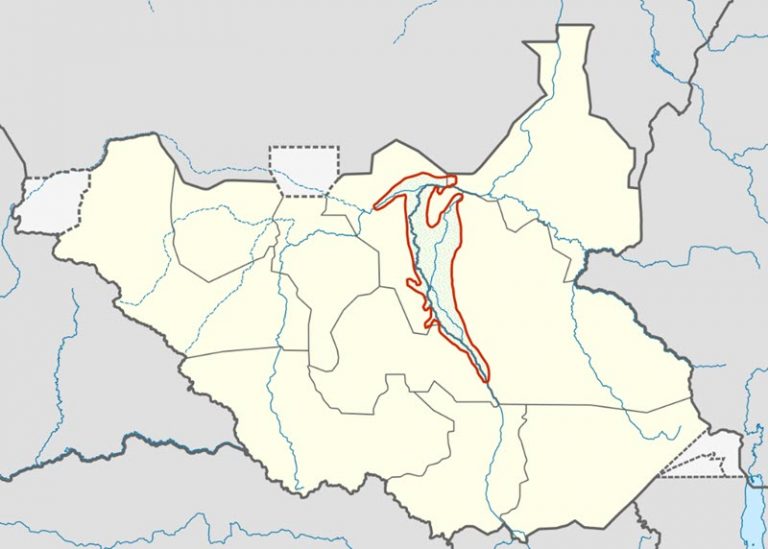 The Sudd Swamp in South Sudan